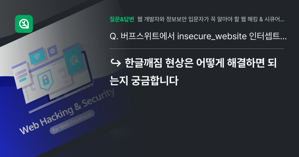버프스위트에서 insecure_website 인터셉트가 안돼요 - 인프런 | 커뮤니티 질문&답변