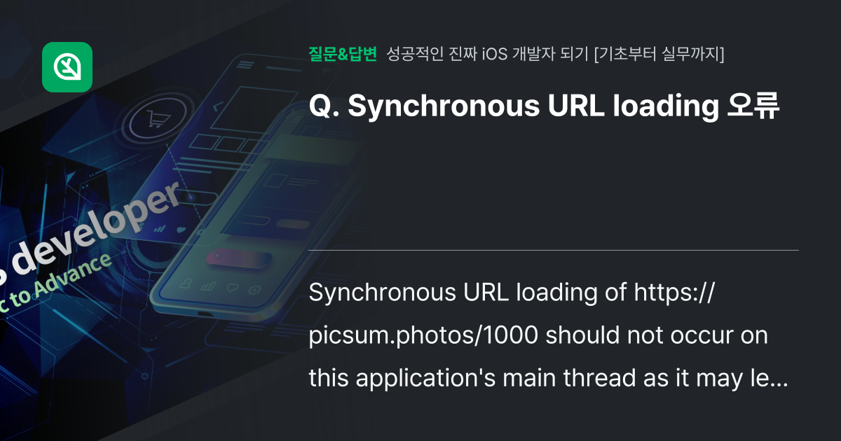 Synchronous URL loading 오류 - 인프런 | 커뮤니티 질문&답변 Synchronous URL loading 오류 - 인프런 | 커뮤니티 질문&답변