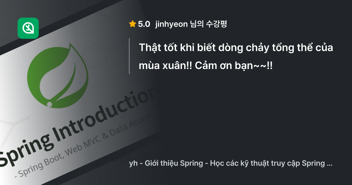 곽진현의 생생한 수강후기 스프링 입문 코드로 배우는 스프링 부트 웹 M 인프런 수강평