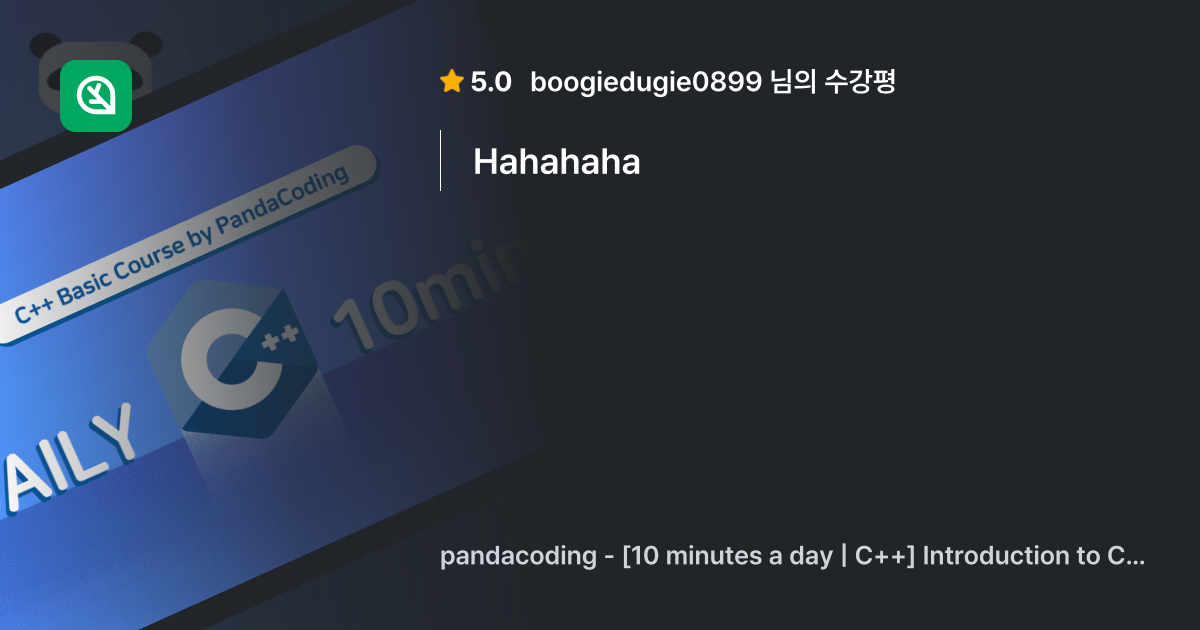 고석찬의 생생한 수강후기 하루 10분c 누구나 쉽게 배우는 C 인프런 수강평