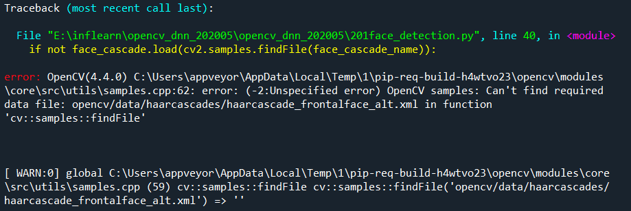 Haarcascade Frontalface Alt Xml 경로 문 인프런 커뮤니티 질문and답변
