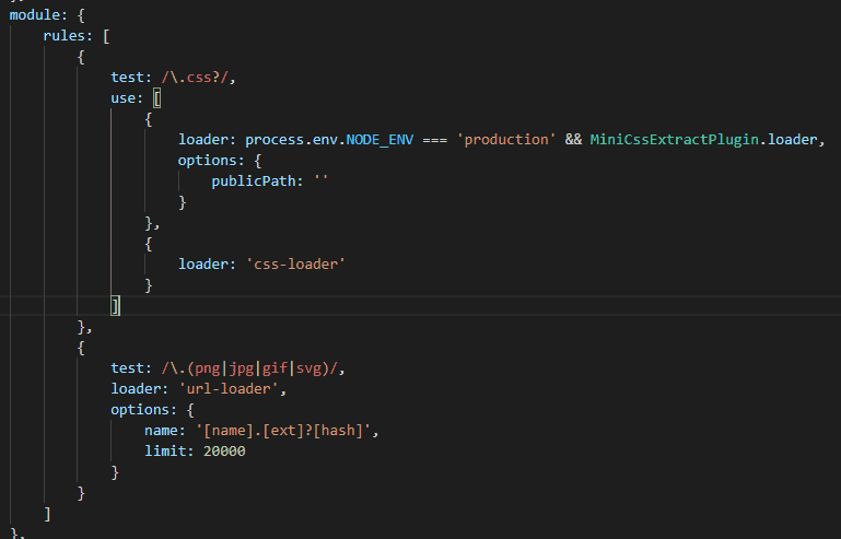 miniCssExtractPlugin이 동작하지 않습니다. - 인프런 | 커뮤니티 질문&답변