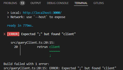 2일차 강의중 에러 문의 QueryClient - 인프런 | 커뮤니티 질문&답변