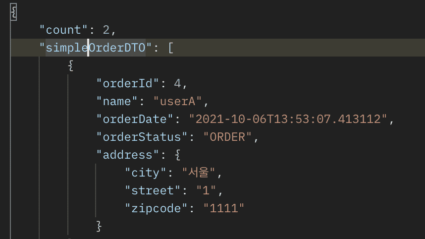 ordersV2 Result 객체로 감싸서 조회하는 코드 - 인프런 | 커뮤니티 질문&답변