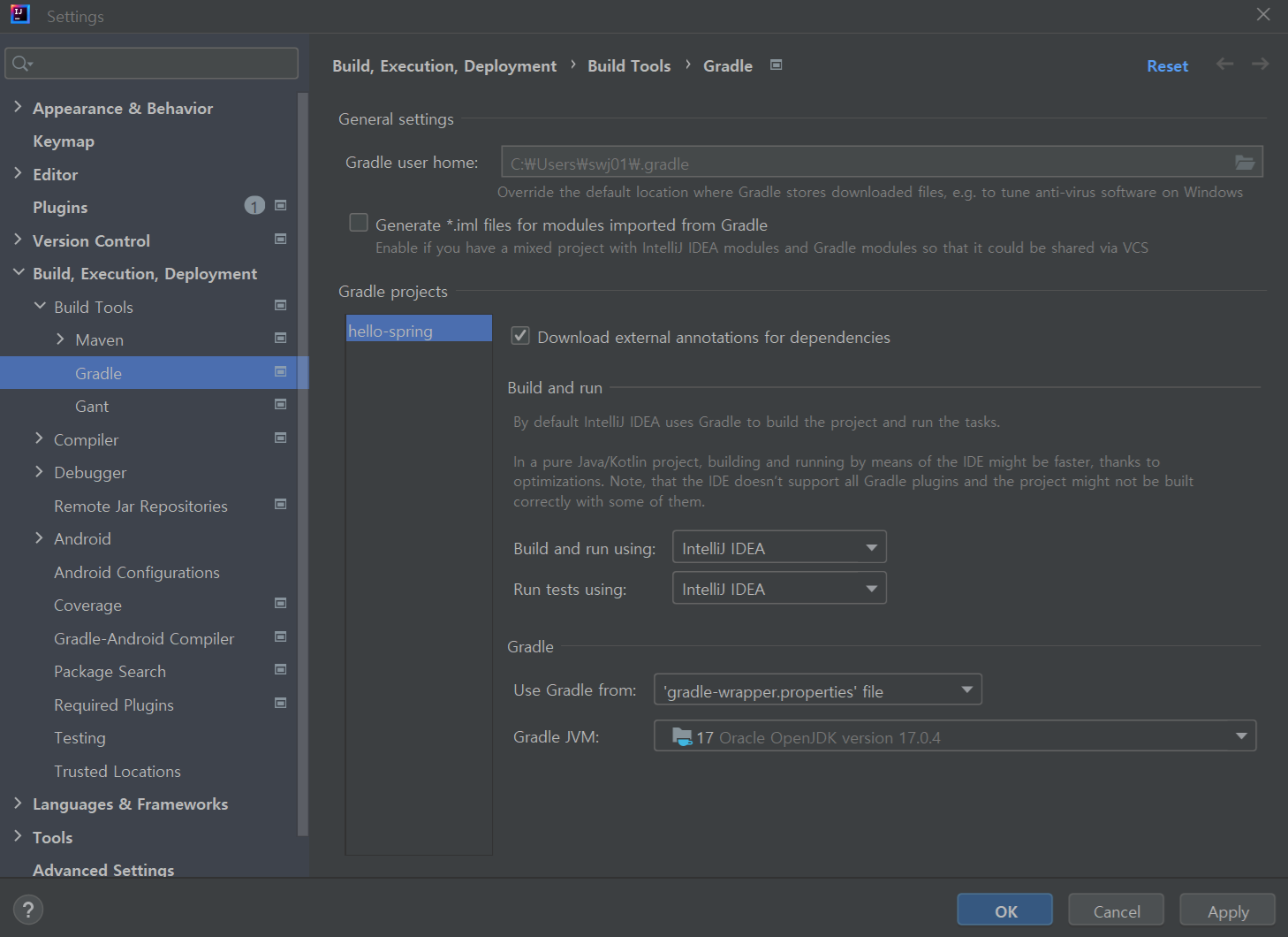 build.gradle 관련 오류[Unable to load cl... - 인프런 | 커뮤니티 질문&답변