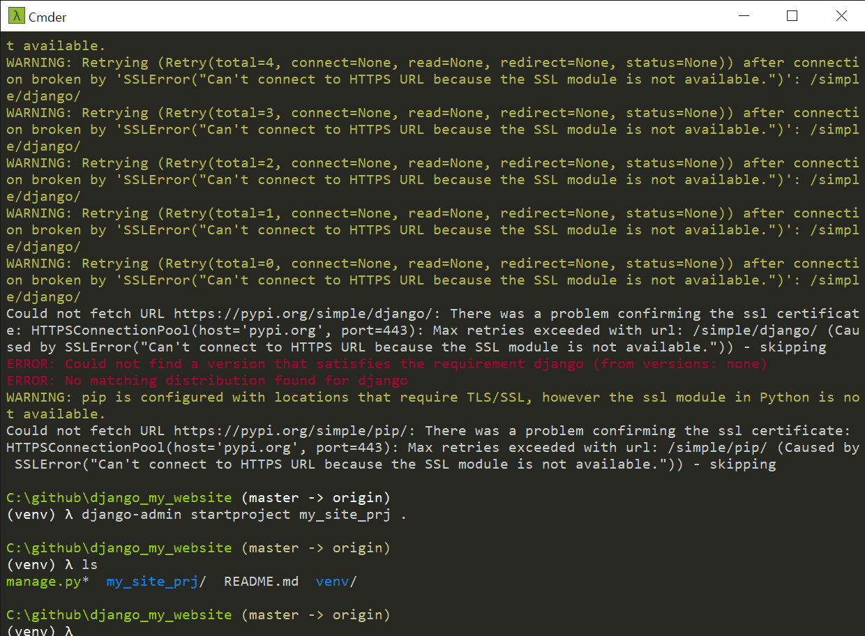 django설치 관련 질문드립니다 - 인프런 | 커뮤니티 질문&답변